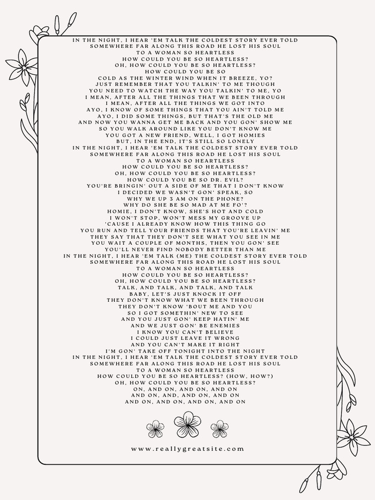 Beige Black Illustrative Floral Notepad | PDF