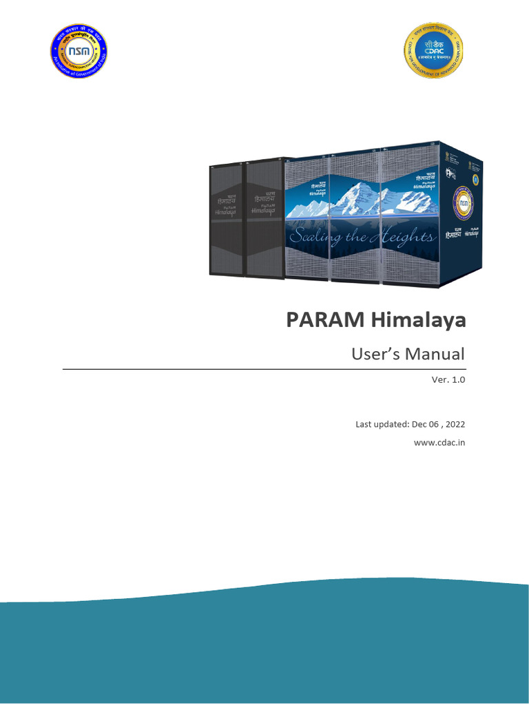 PARAM Himalaya User Guide 03-1-2023 | PDF | Computer Network | Graphics Processing Unit
