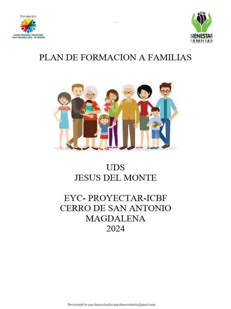 Plan de Formación para Familias 2024 | PDF | Familia | Desarrollo infantil