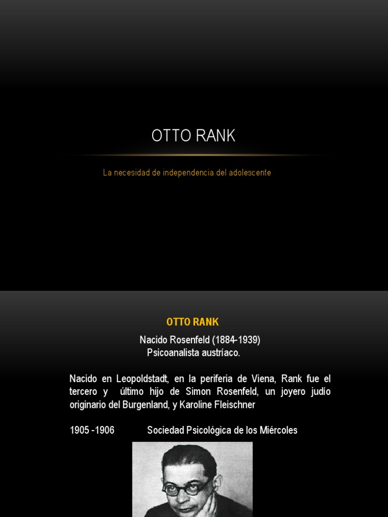Otto Rank | PDF | Sigmund Freud | Sicología