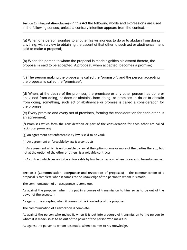 Contract Act Notes | PDF | Guarantee | Contract Law