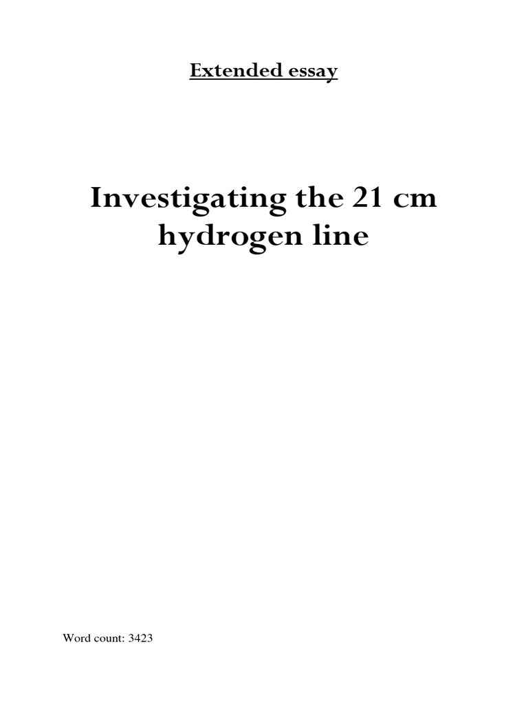 ExtendedEssayFinalVersion 1 | PDF | Atoms | Spectral Line