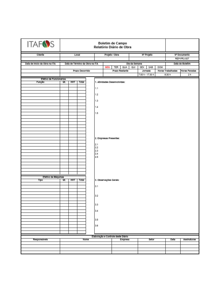 REP-PRJ-007-Modelo RDO 3 | PDF