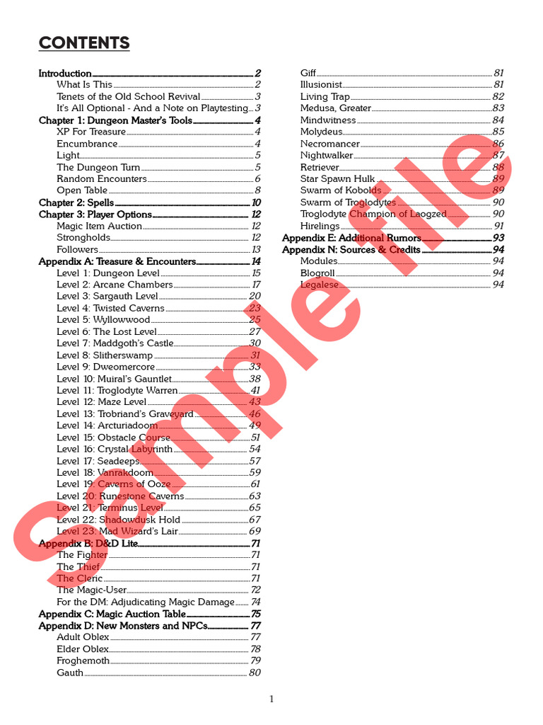 Sample | PDF | Dungeons & Dragons | D20 System