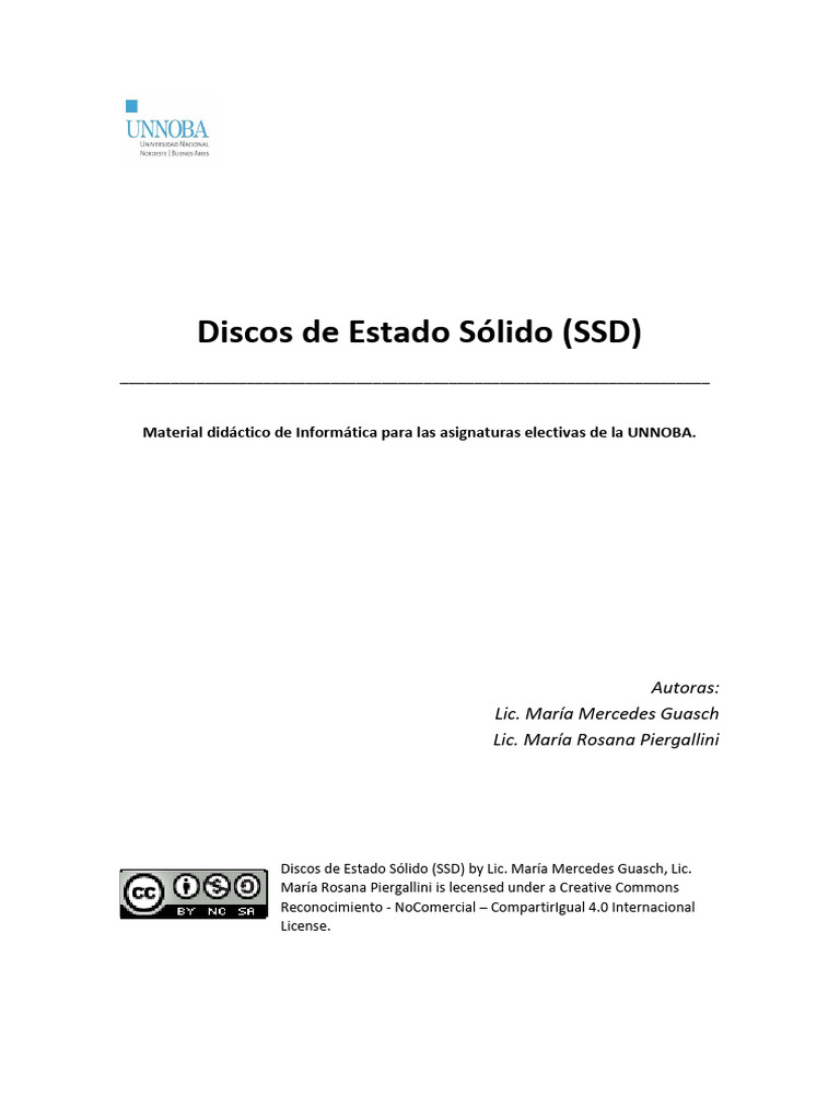 Discos SSD | PDF | Unidad de estado sólido | Disco duro