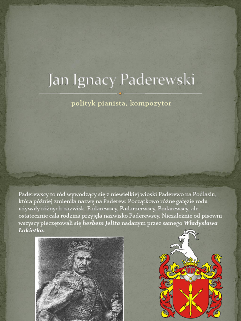 Jan Ignacy Paderewski | PDF