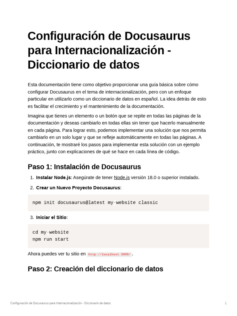 Docusaurus: Guía de Internacionalización | PDF | Software | Desarrollo ...