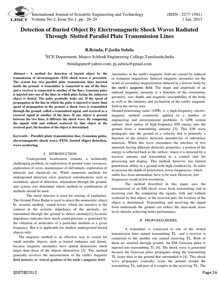GGGG - Detection of Buried Object by Electromagnetic Shock Waves Radiated Through Slotted ...