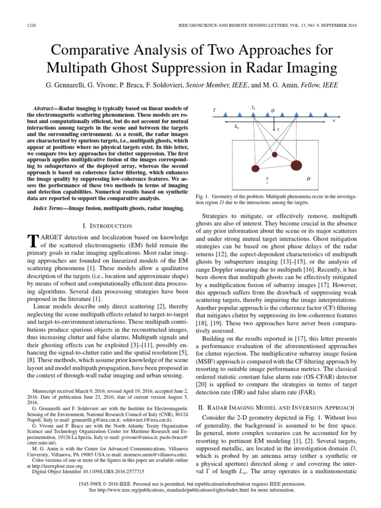 56 - Comparative Analysis of Two Approaches For Multipath Ghost ... 56 - Comparative Analysis of Two Approaches For Multipath Ghost ...