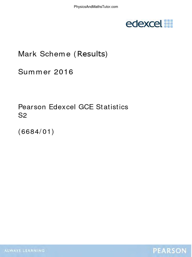 June 2016 Gce Ms S2 Edexcel Pdf