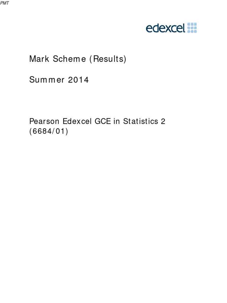June 2014 (GCE) MS - S2 Edexcel | PDF