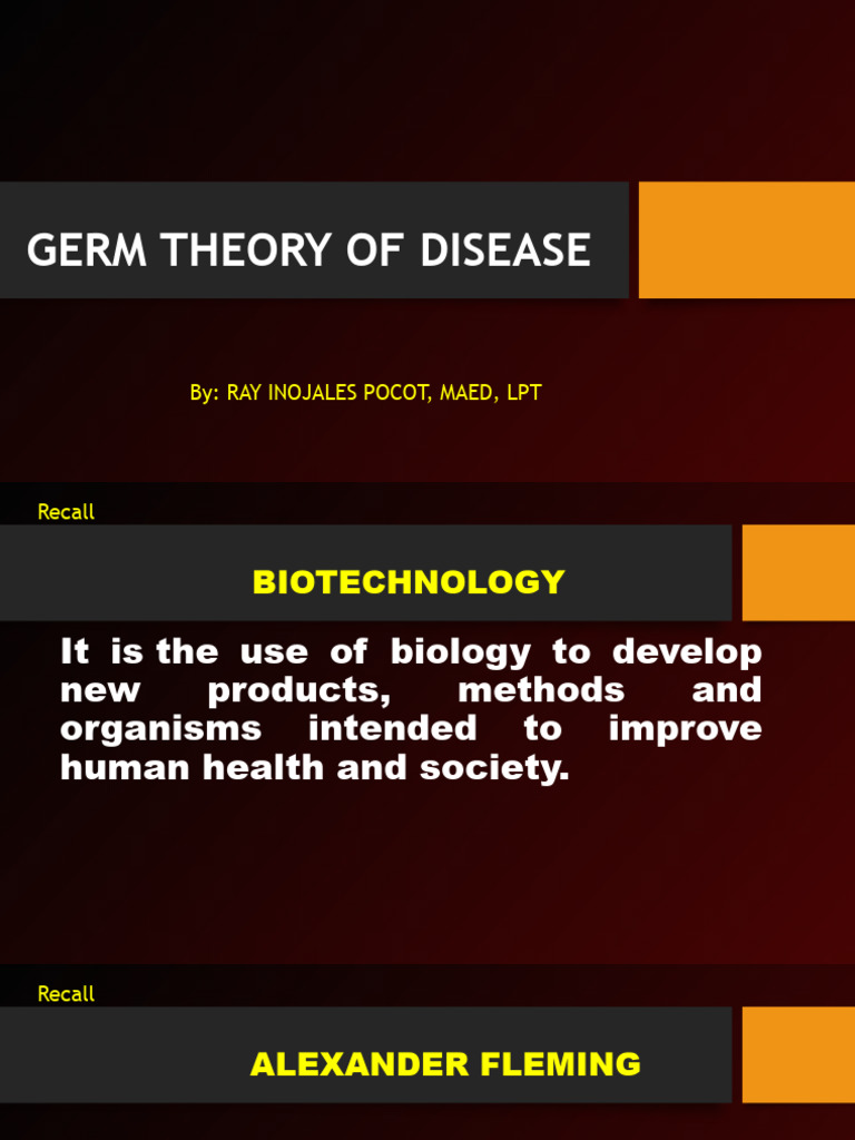 germ-theory-of-disease | PDF | Microorganism | Louis Pasteur