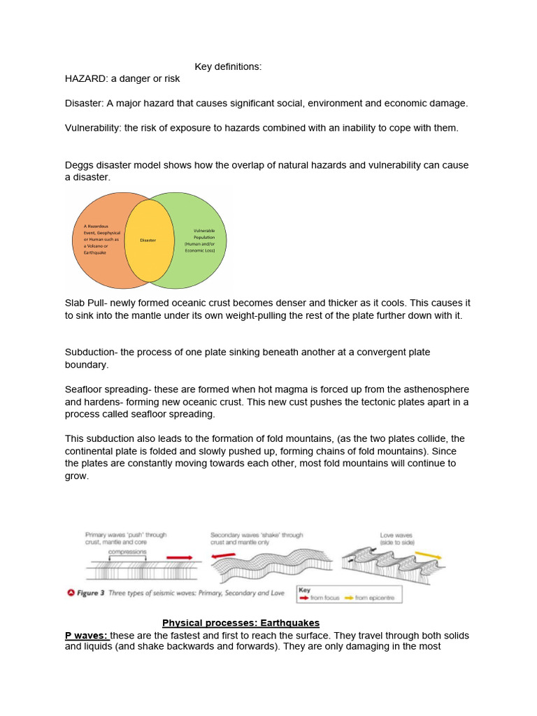 Key Definitions TECTONICS AND VOLCANOES | PDF | Plate Tectonics | Volcano