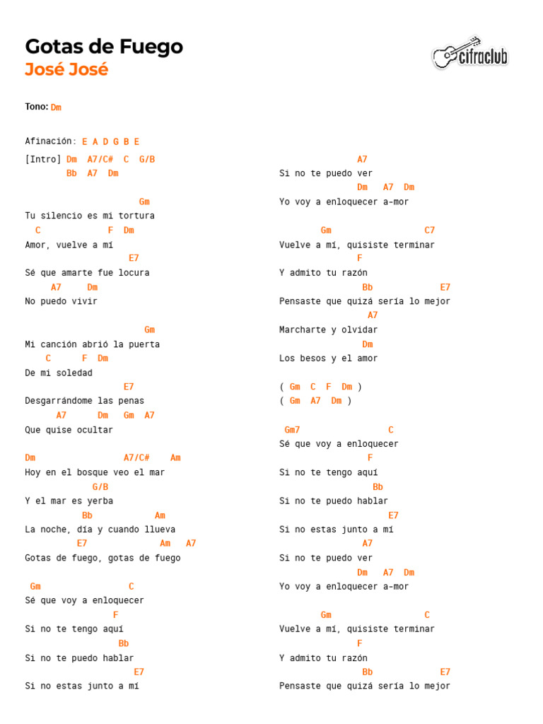 José José - Gotas de Fuego | PDF