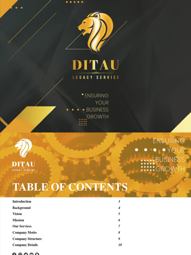 DITAU LEGACY SERVICE (PROFILE) 2021 FINAL - Rev6 | PDF | Customer ...