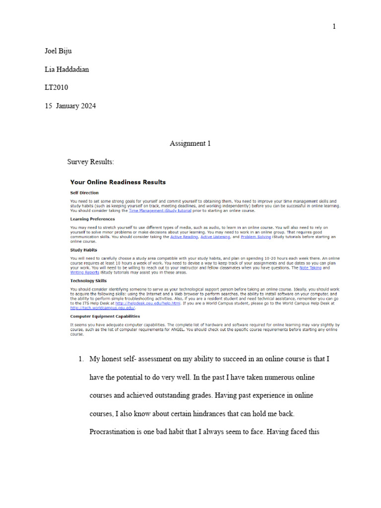 Lt-Assignment 1 | PDF | Educational Technology | Behavior Modification