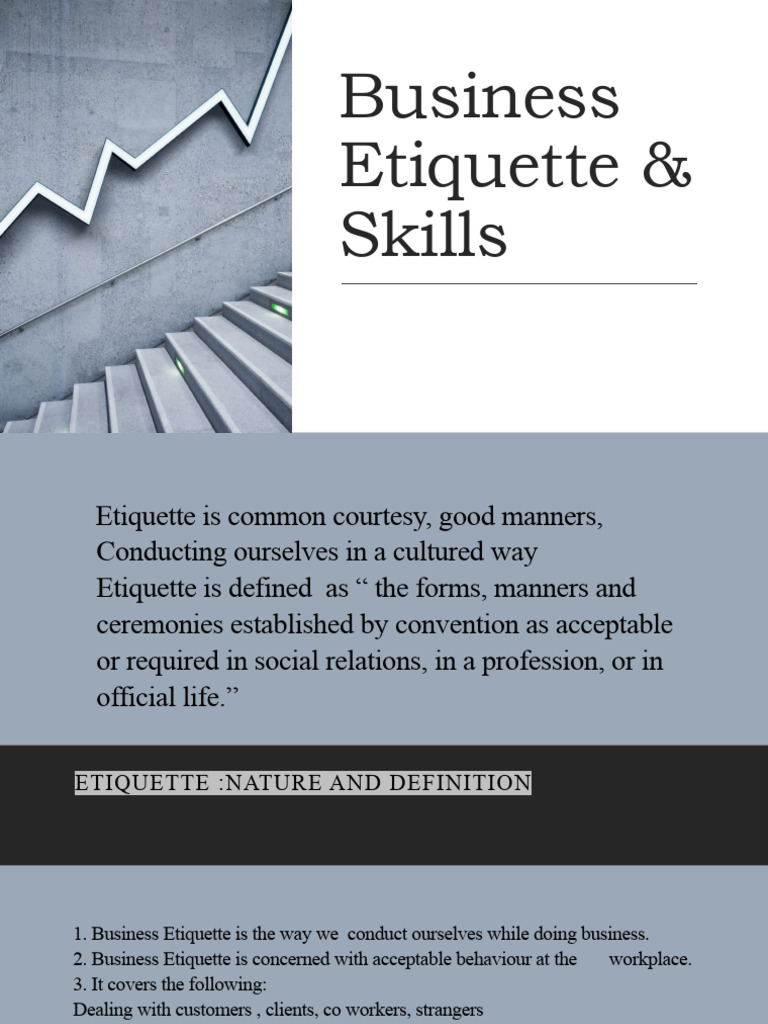 Business Etiquette & Skills | Download Free PDF | Etiquette | Telephone