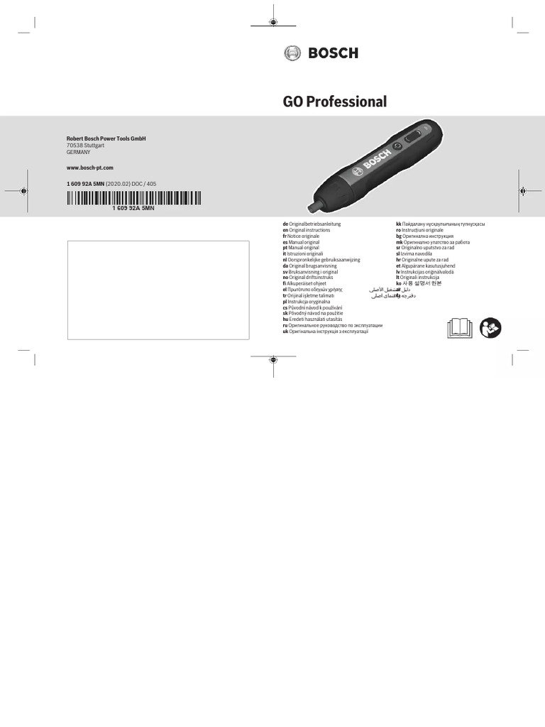 Manual de Usuario Bosch GO Professional (Español - 405 Páginas) | PDF