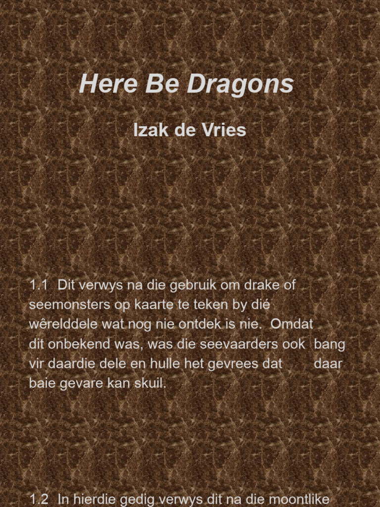 Here Be Dragons | PDF