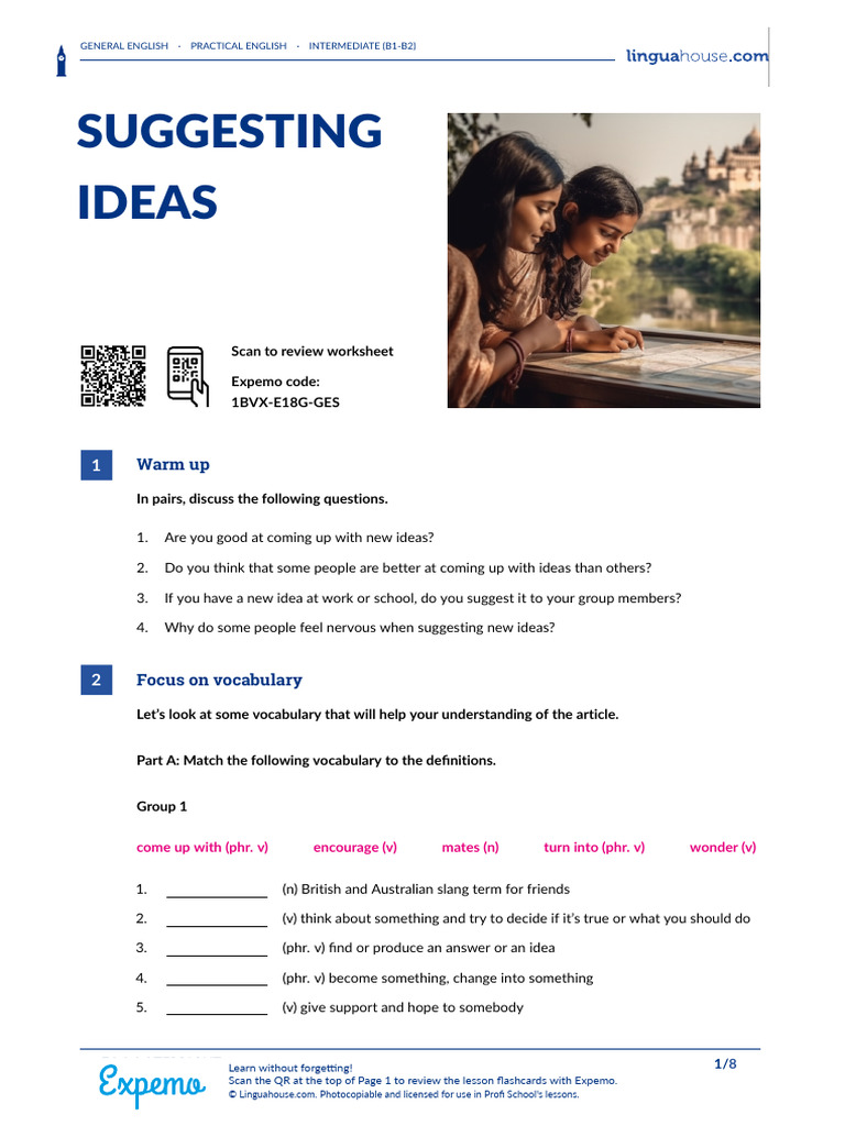 Suggesting Ideas British English Student | PDF | Brainstorming