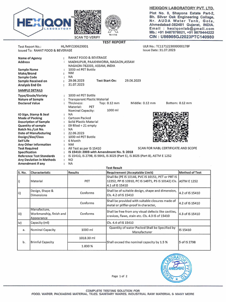 6 Monthly Container Report HEXIQION Till July-23 | PDF