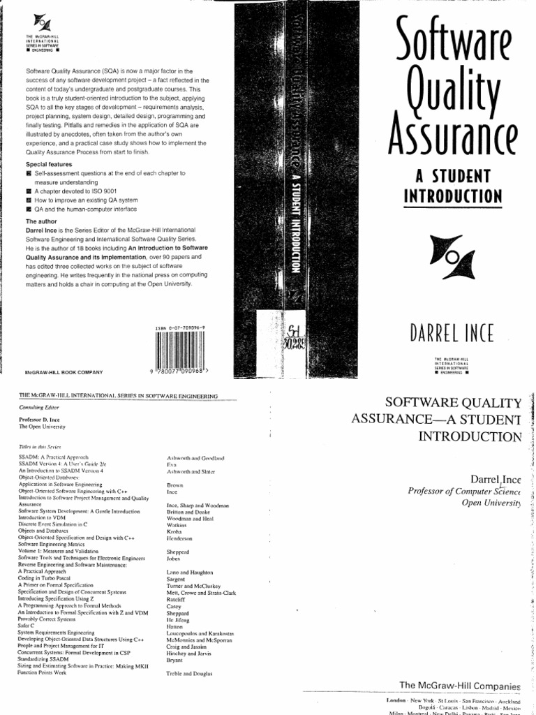 SQA - Software Quality Assurance - A Student Introduction | PDF | Specification (Technical ...