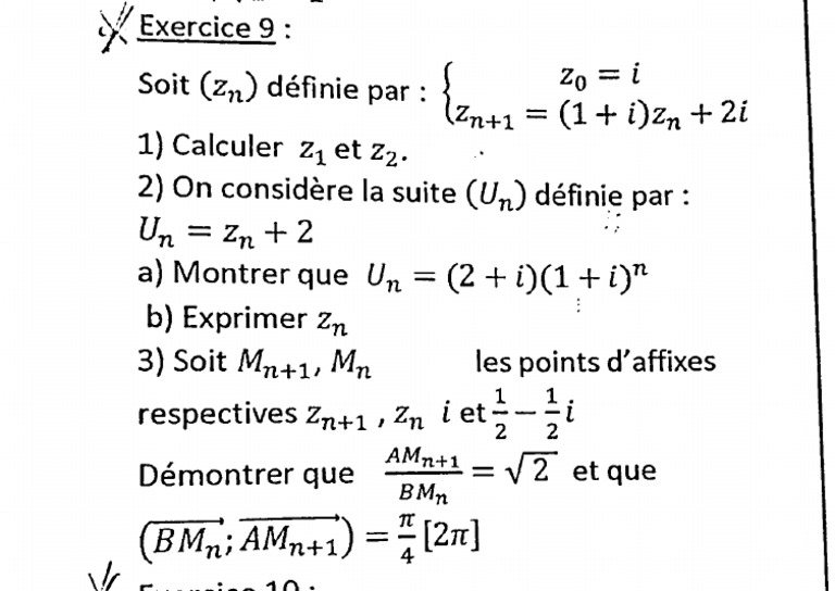 Exo9 Suite Complexe | PDF