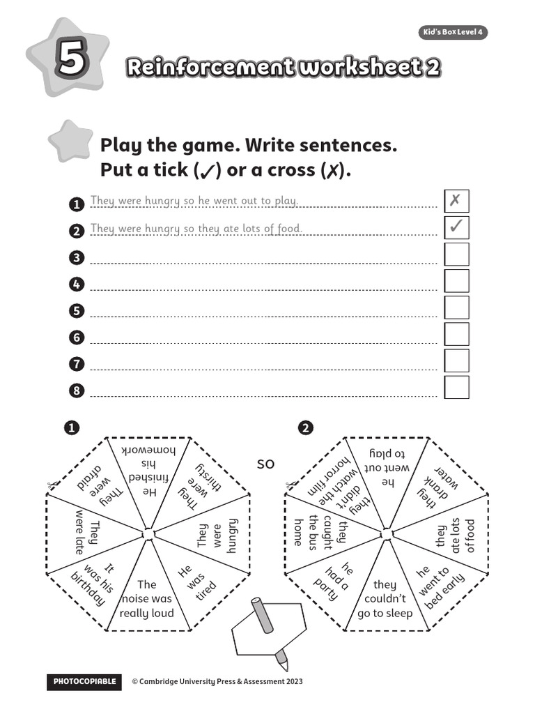 Reinforcement Worksheet 2 Activities | PDF