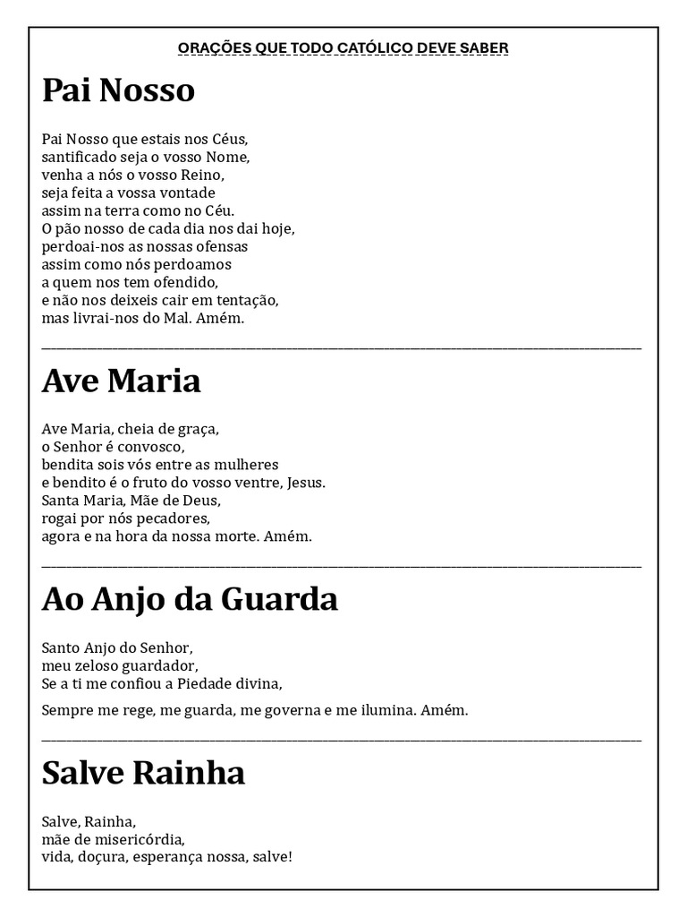 Oração Essencial para Católicos | PDF | Espírito Santo (religião ...