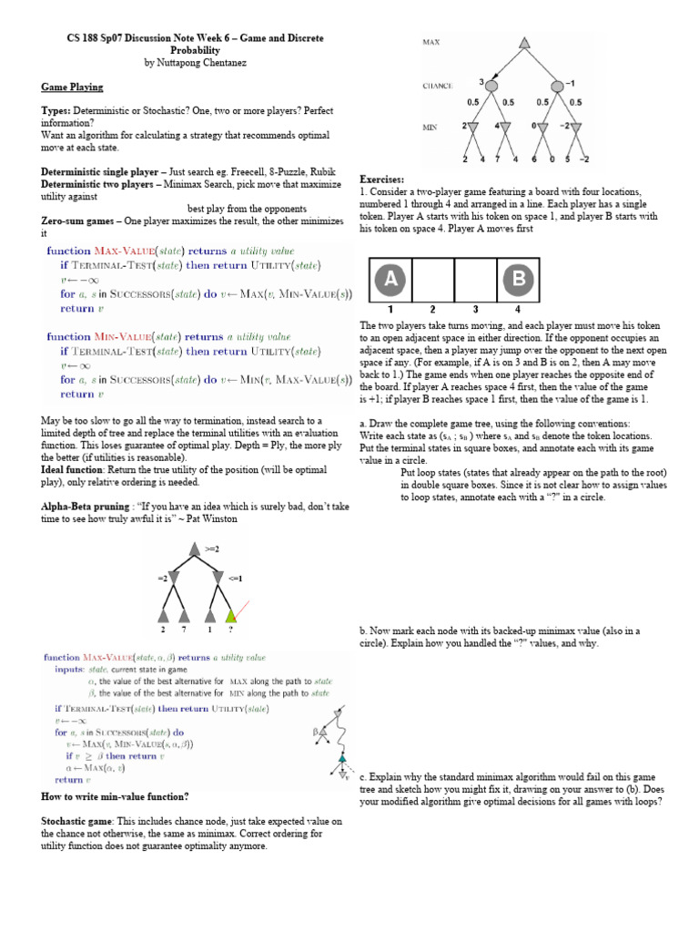 Week6 AI Lecture Alpha Beta | PDF | Algorithms And Data Structures | Algorithms