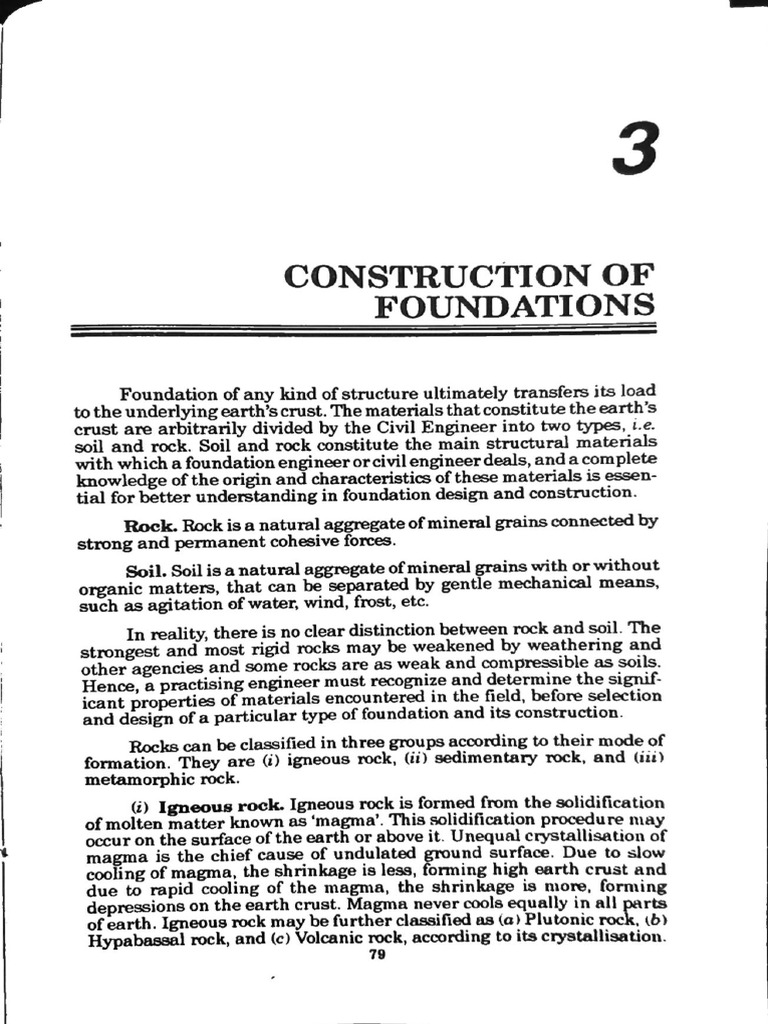 Construction of Foundation Jha | PDF