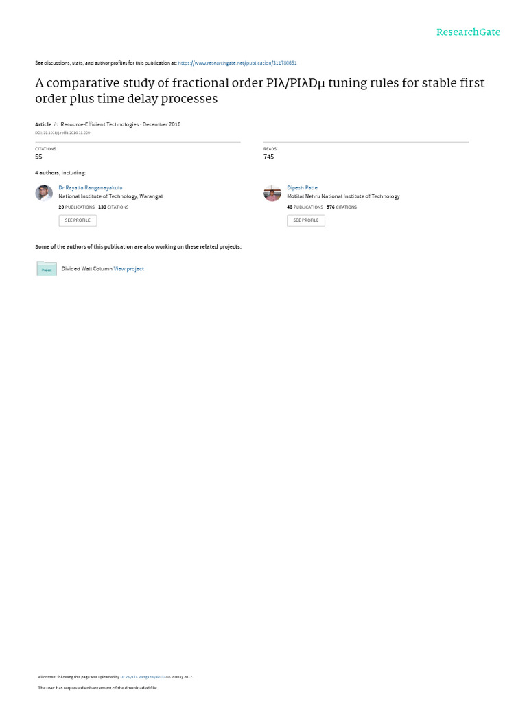 Comparitive Study of Fopi and Fopid | PDF | Control Theory ...