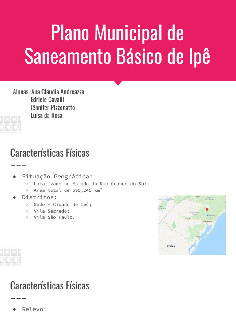 Plano Municipal de Saneamento Básico de Ipê | PDF | Águas residuais | Desperdício