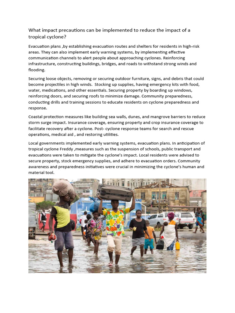 What Impact Precautions Can Be Implemented To Reduce The Impact of A ...