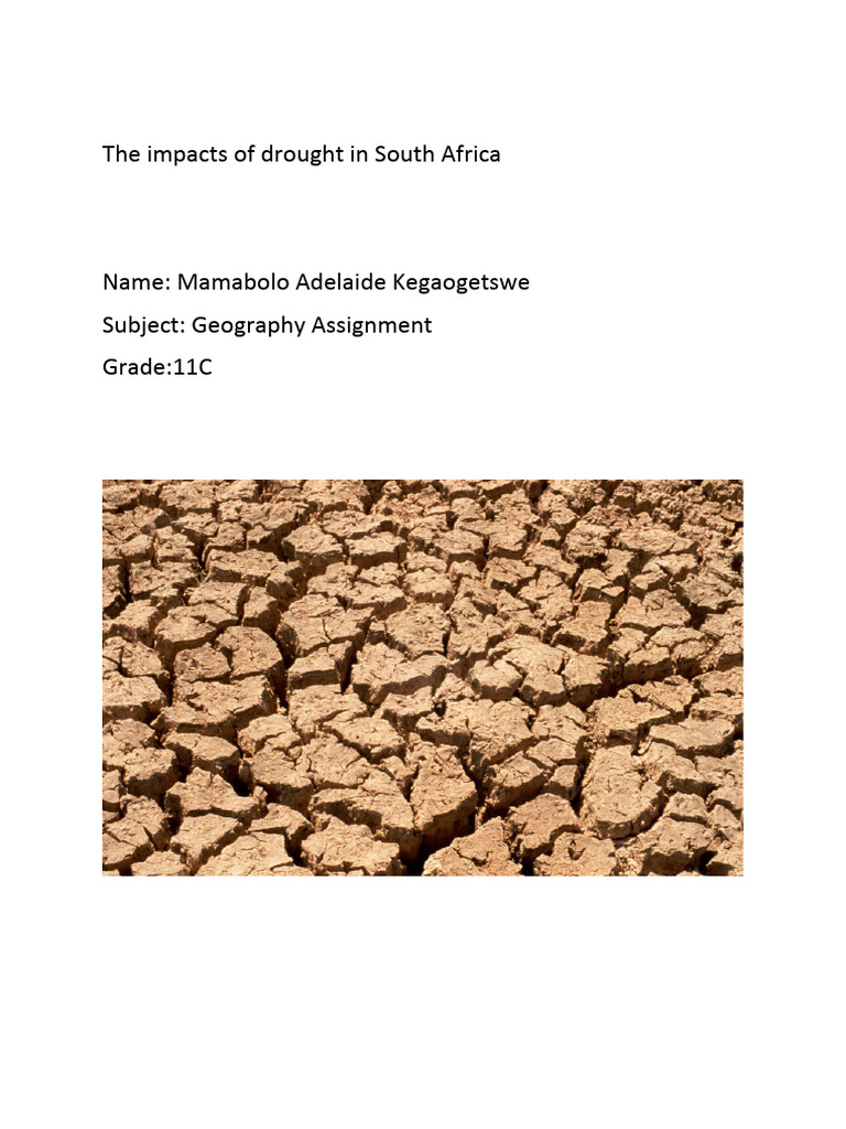 The Impacts of Drought in South Africa | PDF | Drought | Water