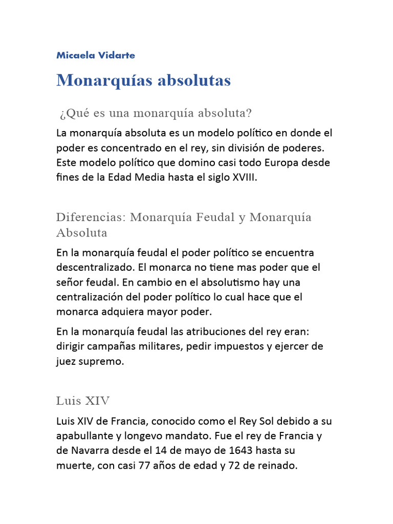 Monarquía Absoluta y Luis XIV en Europa | PDF | Palacio de Versalles ...