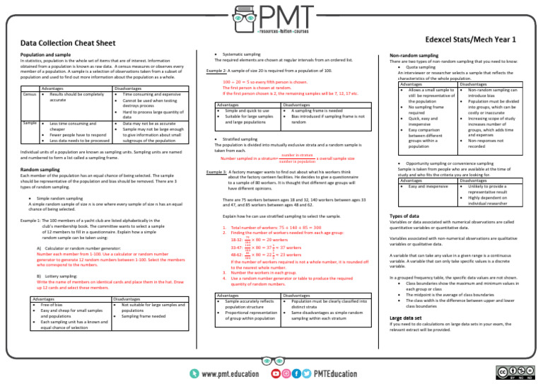 Ch 1 Data Collection Pdf Sampling Statistics Stratified Sampling