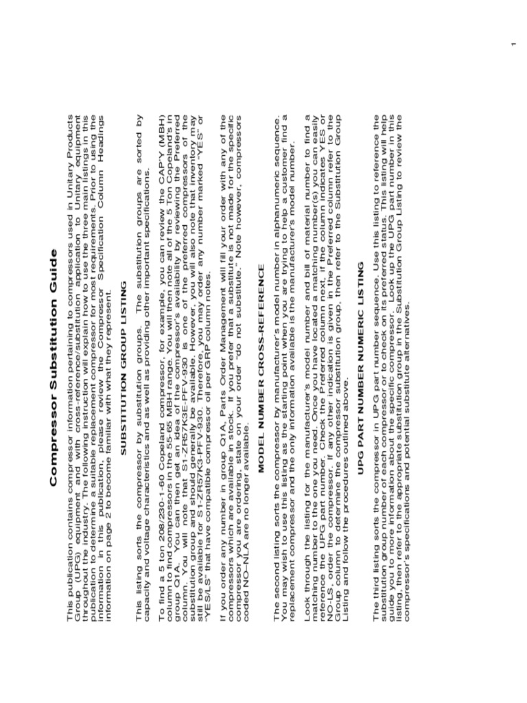Source1 Compressor Substitution Guide-0814 | PDF | Capacitor | Information