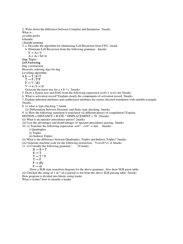 Compiler Design Suggestion | PDF | Parsing | Software Engineering