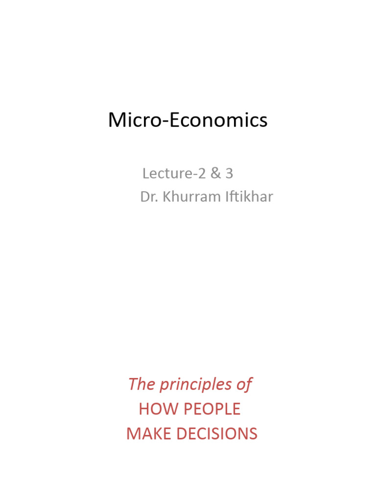 Micro-Economics lecture-2 3 | PDF | Market (Economics) | Phillips Curve