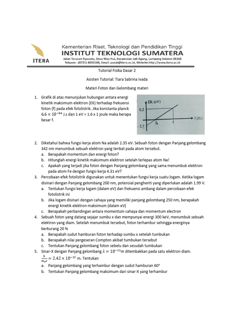 Tutorial Fisika Dasar 2 Foton | PDF