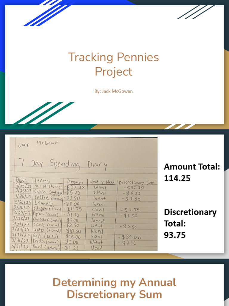 Tracking Pennies Project | PDF | Pleasure | Money