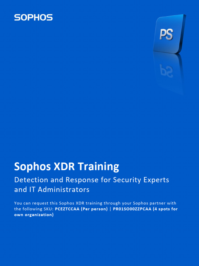 Sophos Training XDR Online | PDF | Trademark | Information Technology ...