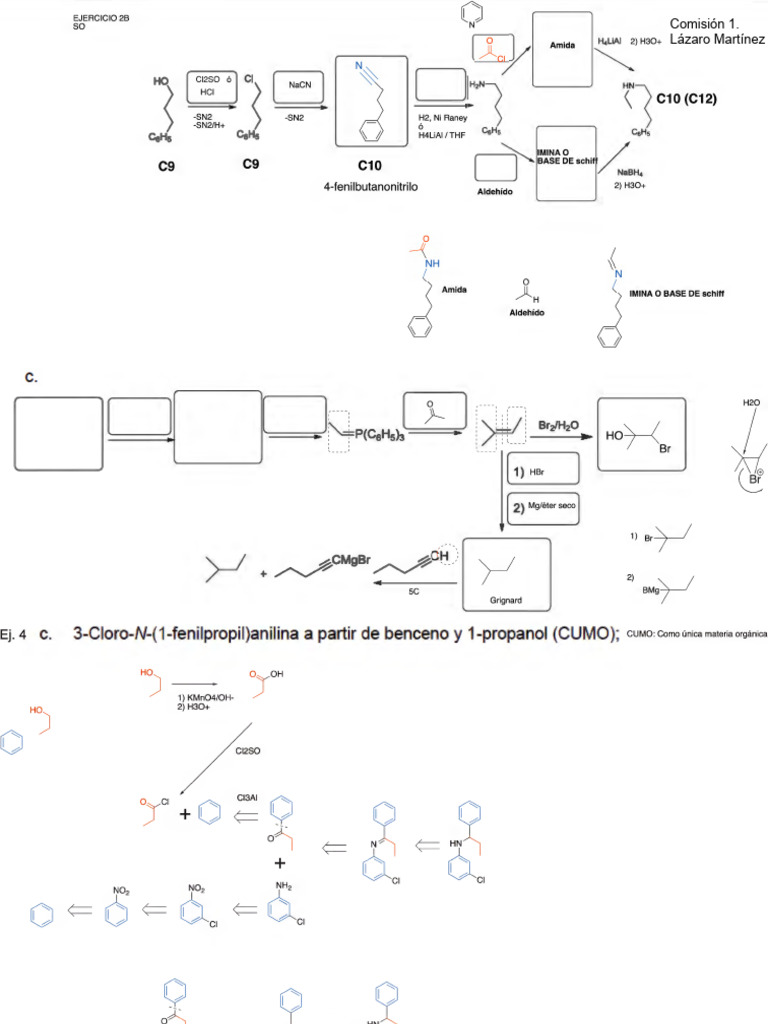 Síntesis Orgánica - Ejercicios Resueltos - Comisión 1 | PDF | Ácido ...