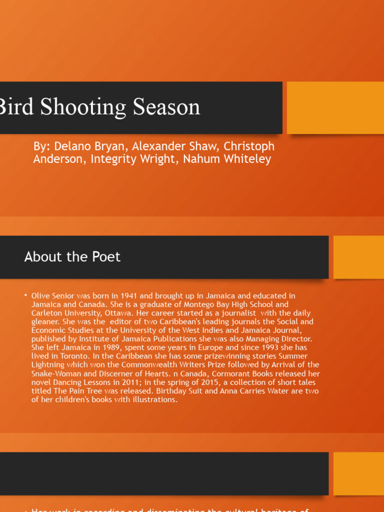Analysis of "Bird Shooting Season" | PDF