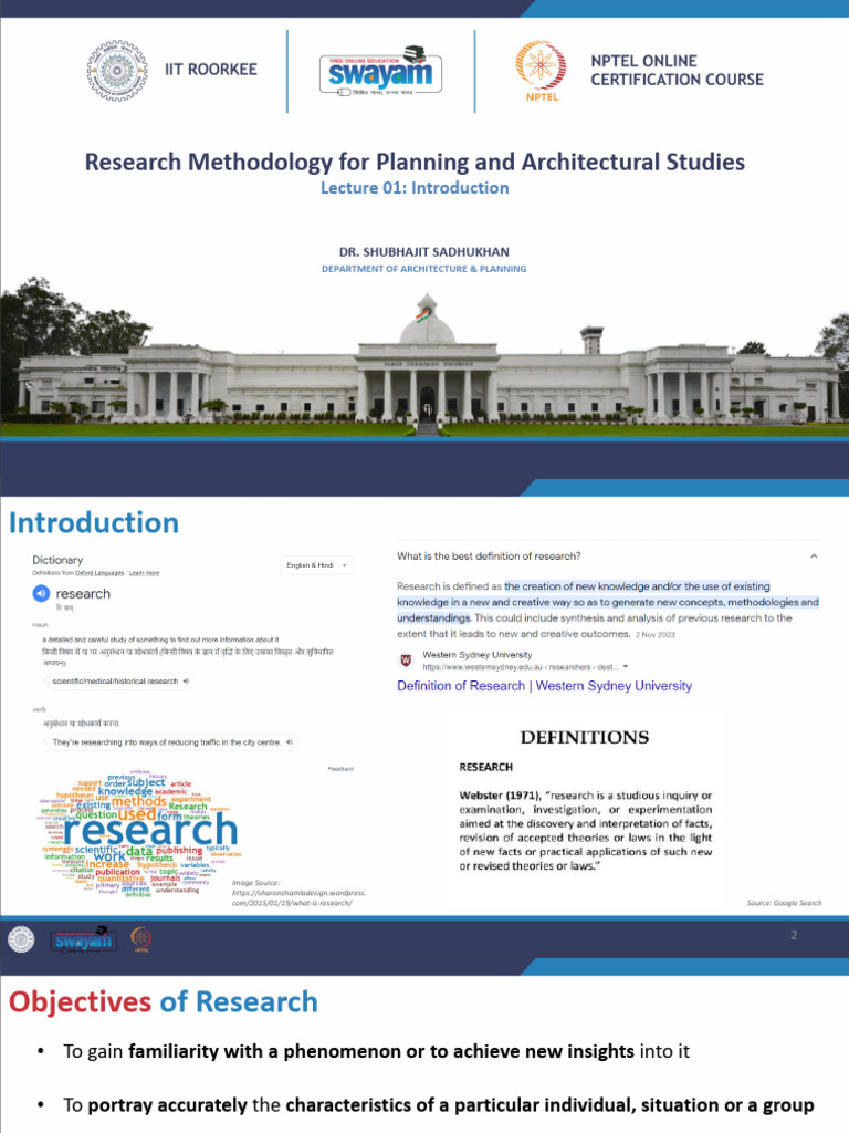 LECTURE_01 Introduction | PDF | Methodology | Survey Methodology