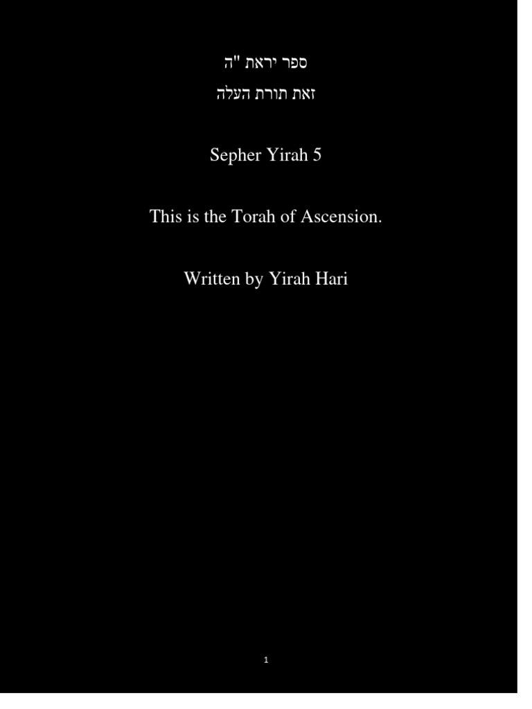 Sefer Yirah 5 - The Book of Ascension | PDF | Kabbalistic Words And Phrases