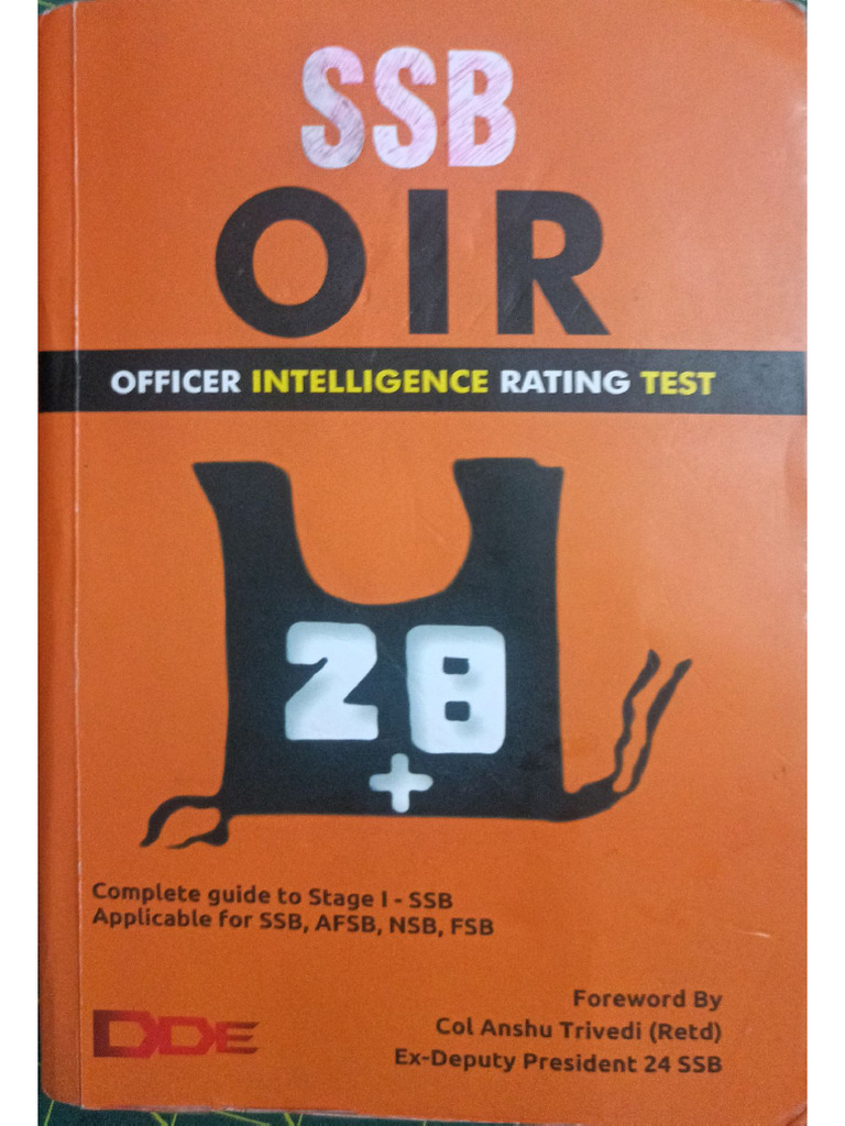 SSB Oir @ssbinterviewbooks | PDF