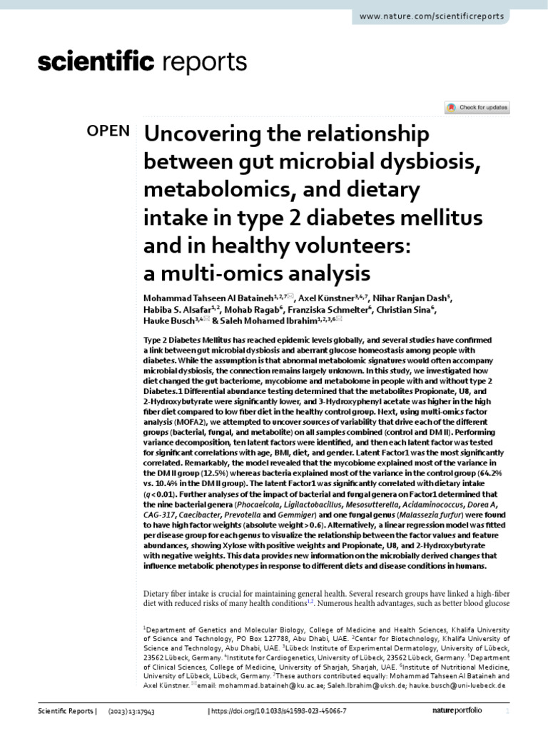 Uncovering The Relationship Between Gut Microbial Dysbiosis | PDF ...