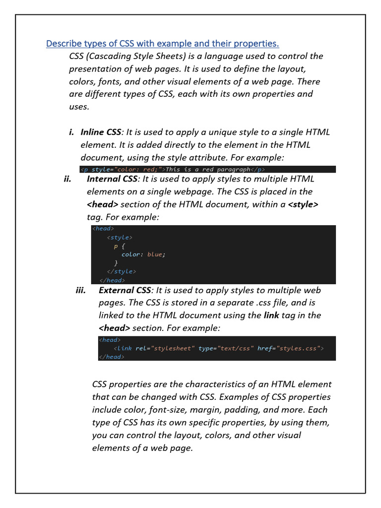 Important Questions Unit 2 Web Tech | PDF | Html Element | Html